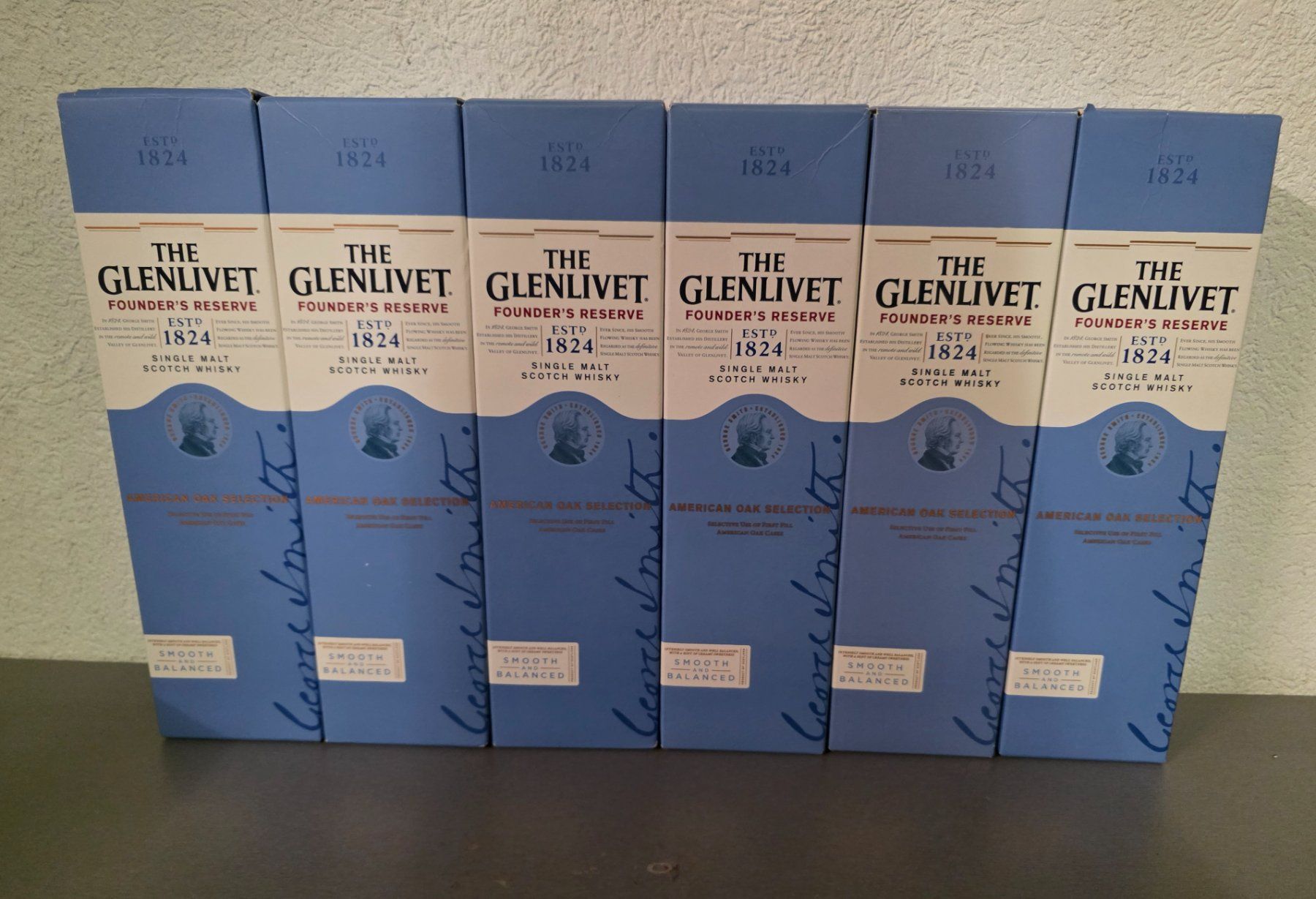 6 FLASCHE GLELIVET FOUNDER S 1824 RESERVE SINGLE MALT (Neu und ...