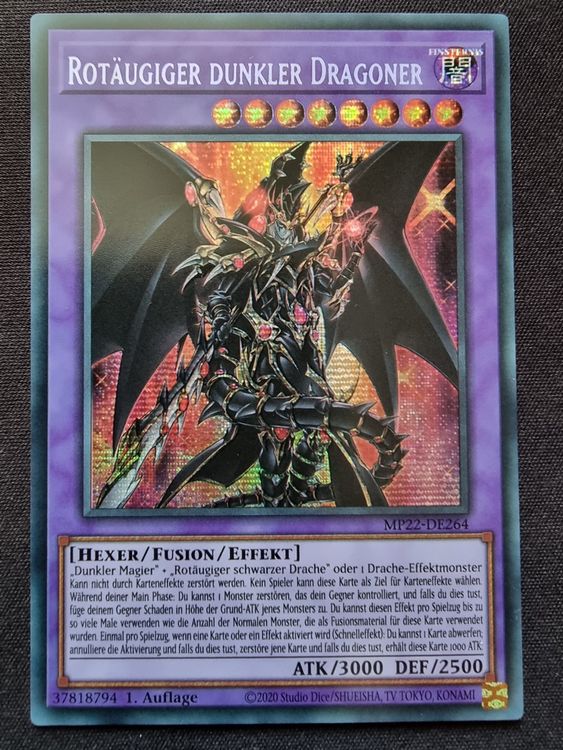 Rotäugiger dunkler Dragoner (Prismatic Secret Rare) (Neu (gemäss ...