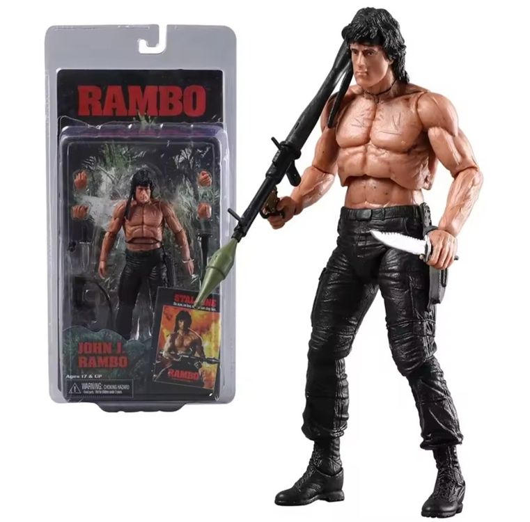 NECA Figurine Rambo 16m/6,3 pouces de hauteur (Neu und originalverpackt ...