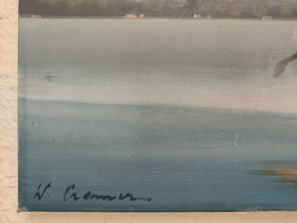 Tableau "chevaux au galop" huile sur toile signée peinture (Gebraucht) in Tramelan für CHF 150 ...