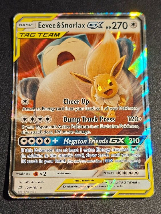 Pokemon : Eevee & Snorlax GX (TEU 120) - TT - SM - US | Kaufen auf Ricardo