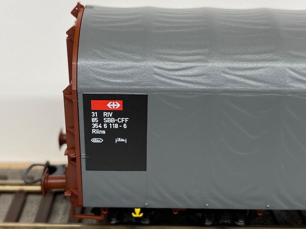 2 x Roco 47606 (H0 GS) SBB Schiebeplanenwagen Rilns (Gebraucht) in ...