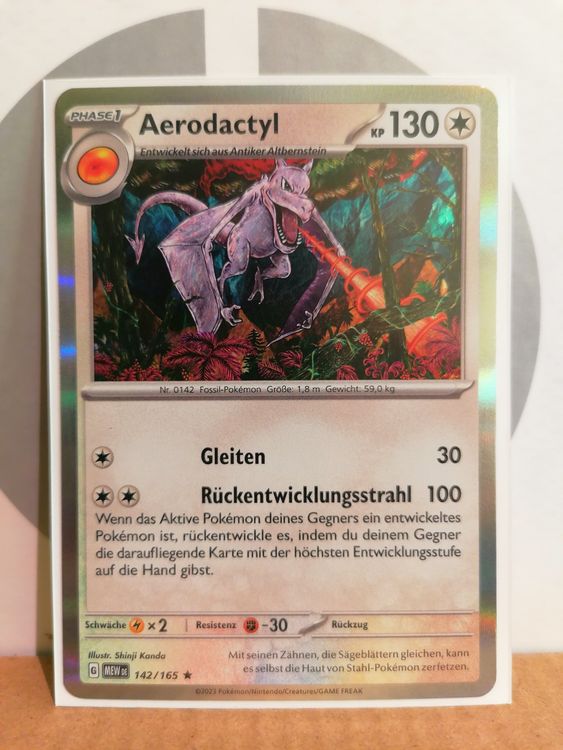 AERODACTYL HOLO 151 POKEMON KARTE 142/165 (Gebraucht) in Uerzlikon für CHF 1 – mit Lieferung auf ...