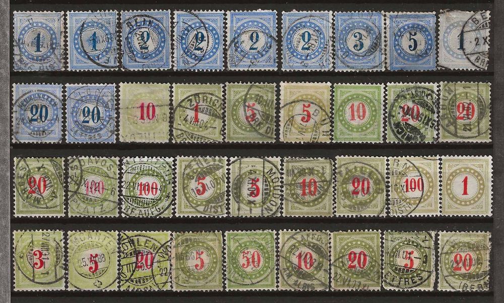 TAX99 - Lot timbres taxe obl. (Gebraucht) in für CHF 4 – mit Lieferung ...