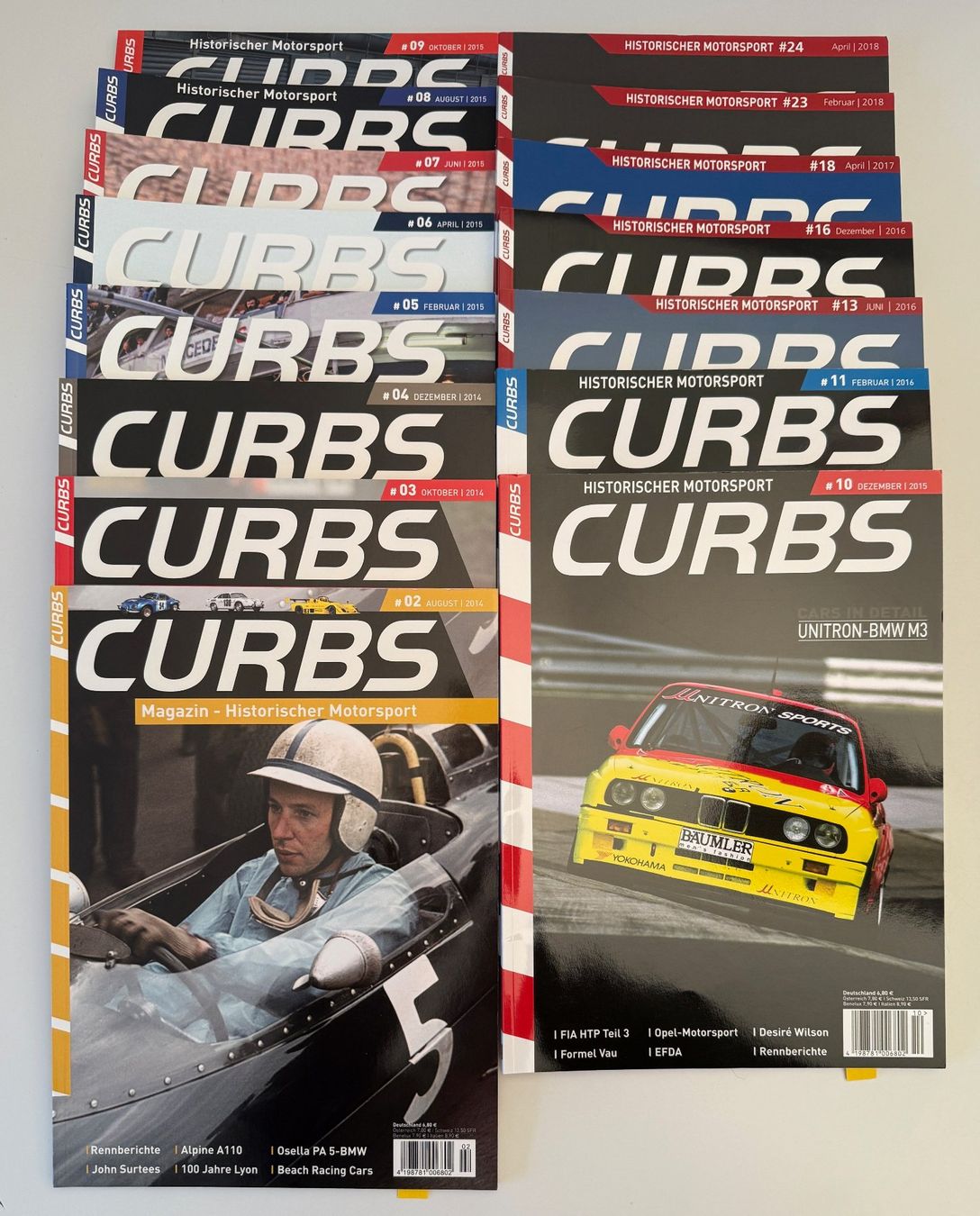 CURBS – 15 Automobil Klassik Rennsport Magazine 2014 - 2018 (Gebraucht ...