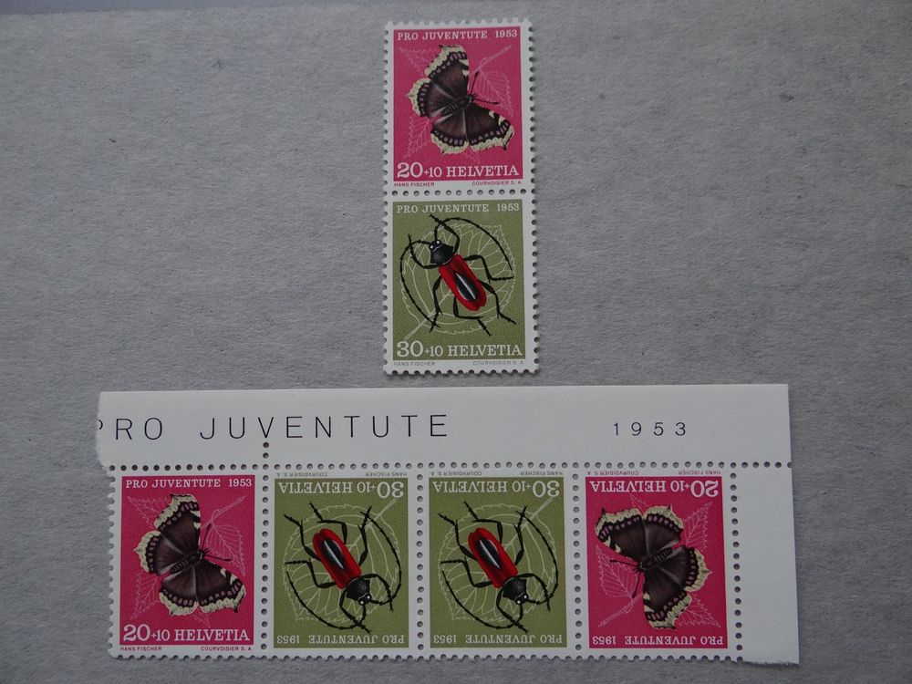 Zusammenhängende aus PJ-Kehrdruckbogen 1953 ab CHF 1.-- | Kaufen auf Ricardo