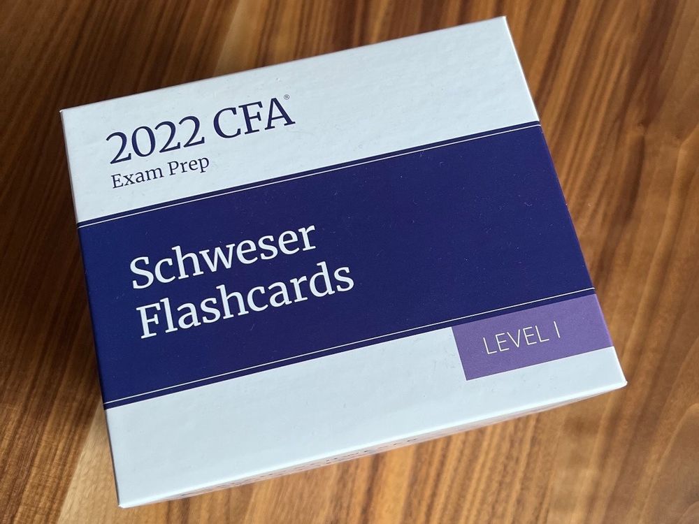 CFA Exam Prep - Schweser Flashcards 2022 - Level 1 | Kaufen auf Ricardo