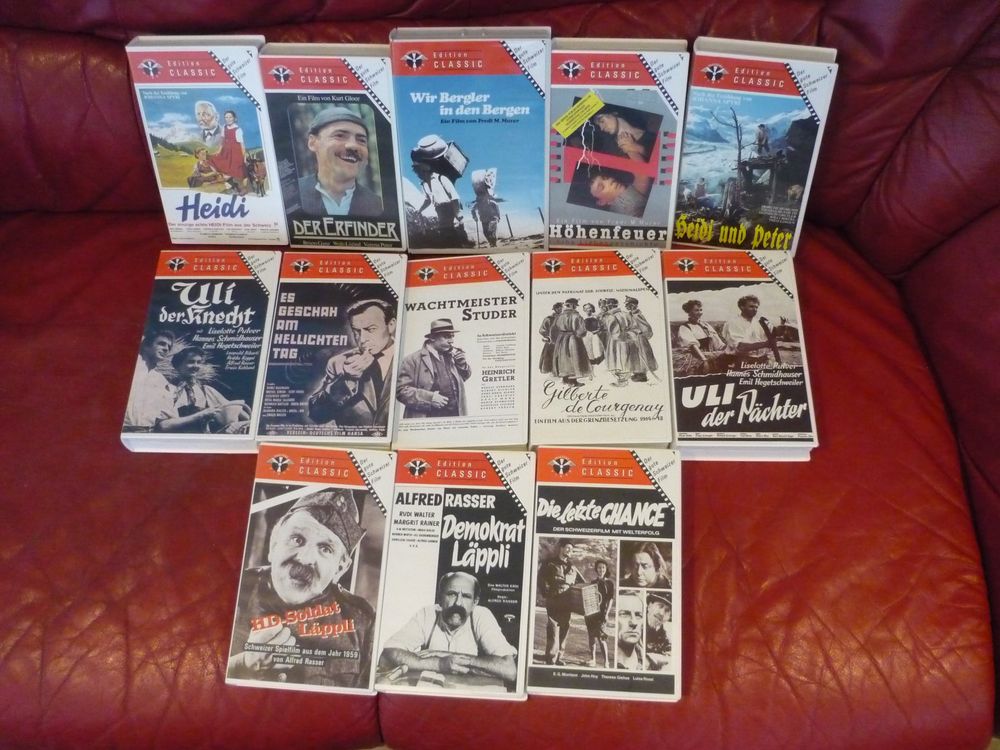 13 x VHS Schweizer CH Klassiker s/w Dialekt Filme Heimat (Gebraucht) in ...