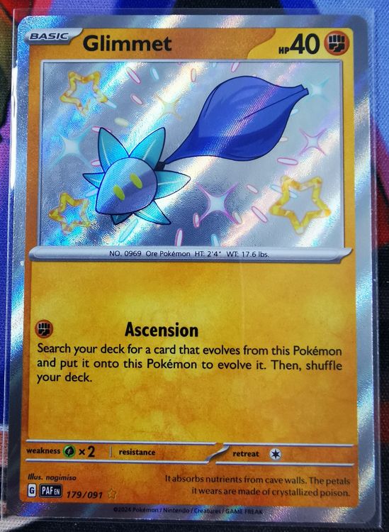 Pokemon Glimmet 179/091 Shiny Paldean Fates EN (Neu (gemäss ...