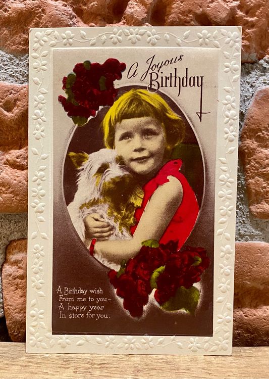 Antike Foto AK Kind - Mädcheb mit Hund aus England (Gebraucht) in Root für CHF 1 – mit Lieferung ...