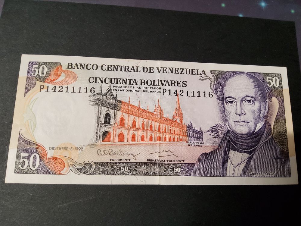 Venezuela 50 Bolivares 1992, Banco Central (Neu und originalverpackt ...