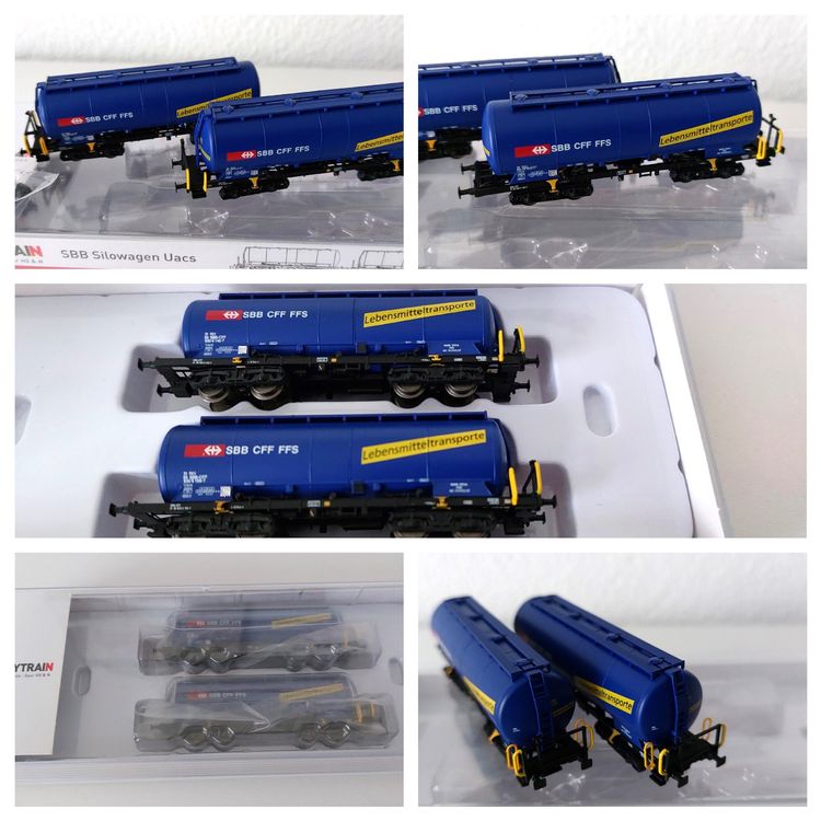 Hobbytrain SBB 2 er Set Silowagen Uacs Lebensmittel H23485 (Neu und ...