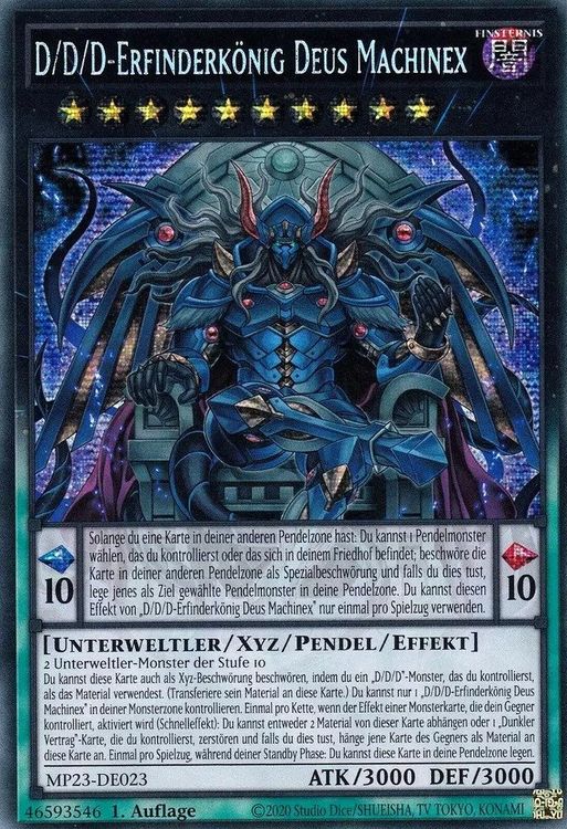 Yugioh D/D/D-Erfinderkönig Deus Machinex MP23-DE023 Prismati (Neu und ...