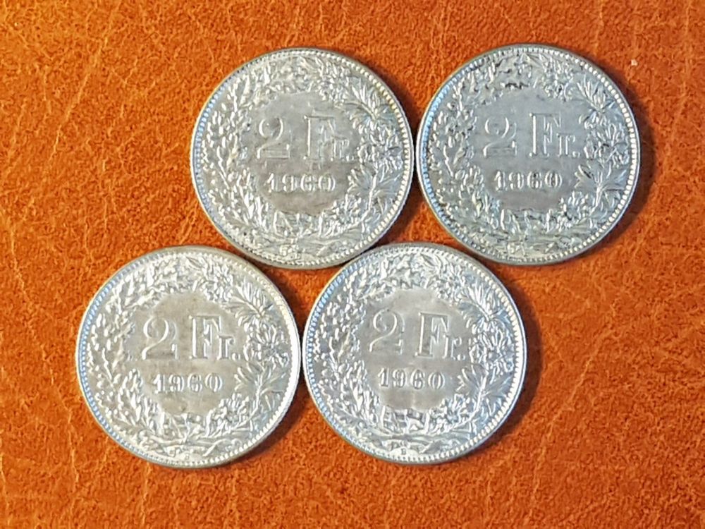 2 Franken 1960 wenig zirkuliert /4 Stück (Neu (gemäss Beschreibung)) in Worb für CHF 25 – mit ...