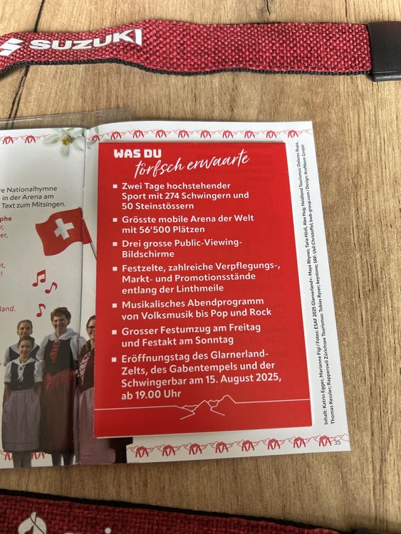 ESAF 2025 Glarnerland: 1 Festivalpass für Samstag! (Neu und ...