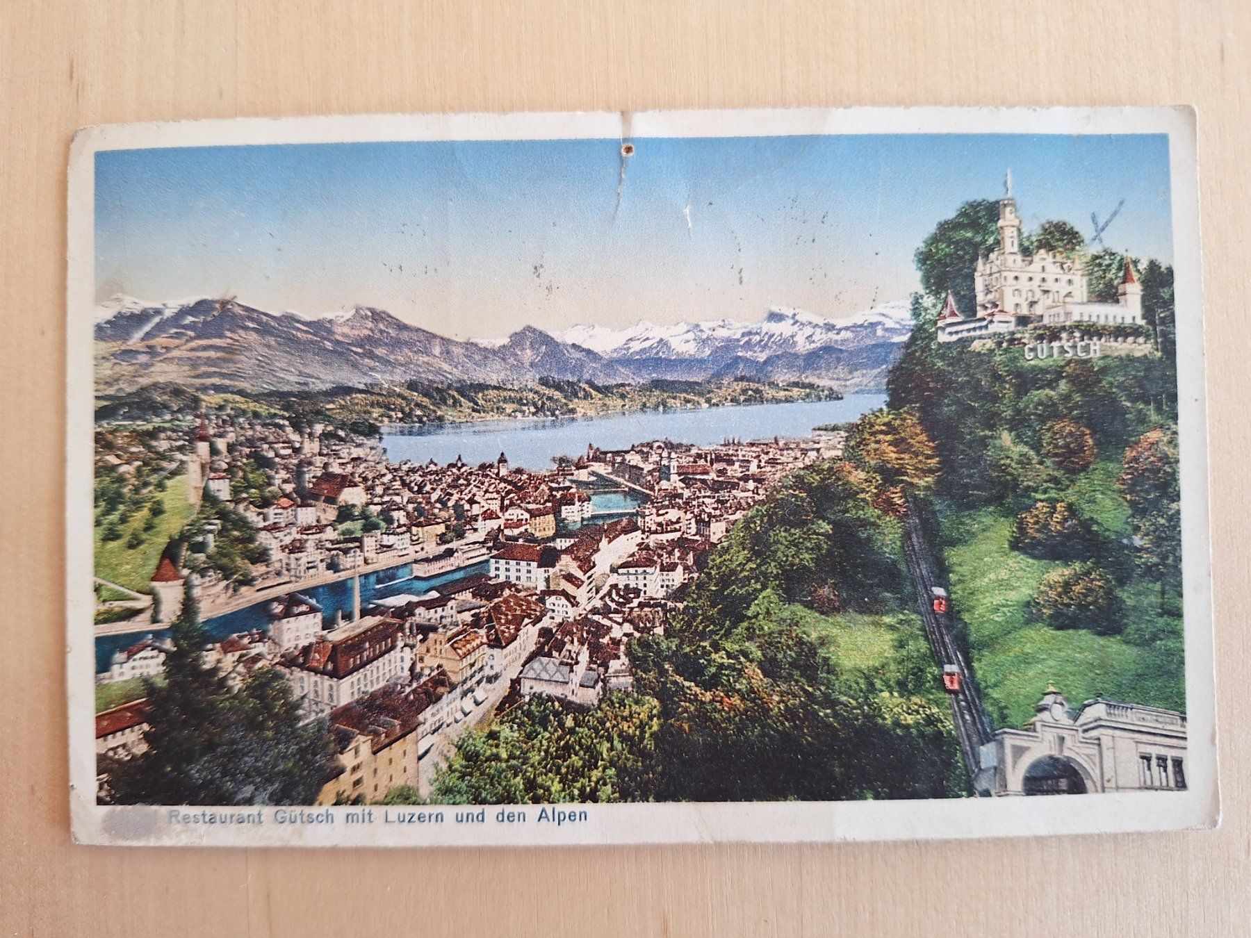Postkarte Gütsch Luzern 1937 (Gebraucht) in Taegertschi für CHF 5 – mit ...