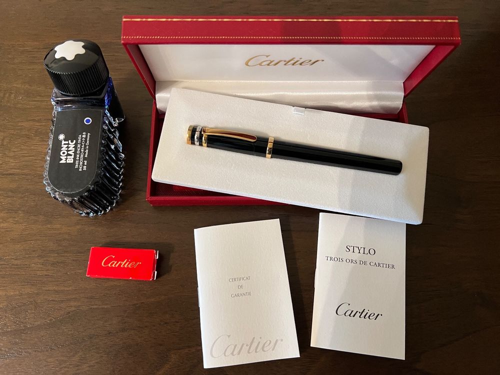 Cartier Trinity Füllfederhalter, Feder Gold 750 (18 Karat) (Neu (gemäss ...