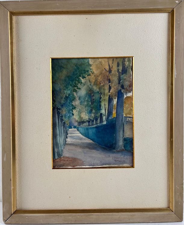 Antike Landschafts Aquarell Signiert | Kaufen auf Ricardo