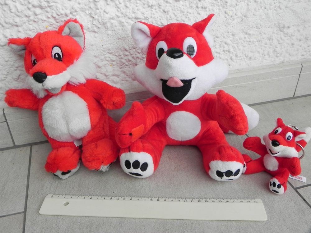 UBS Fuchs Topsy Plüschtier Sparfuchs Set Schlüsselanhänger (Gebraucht ...