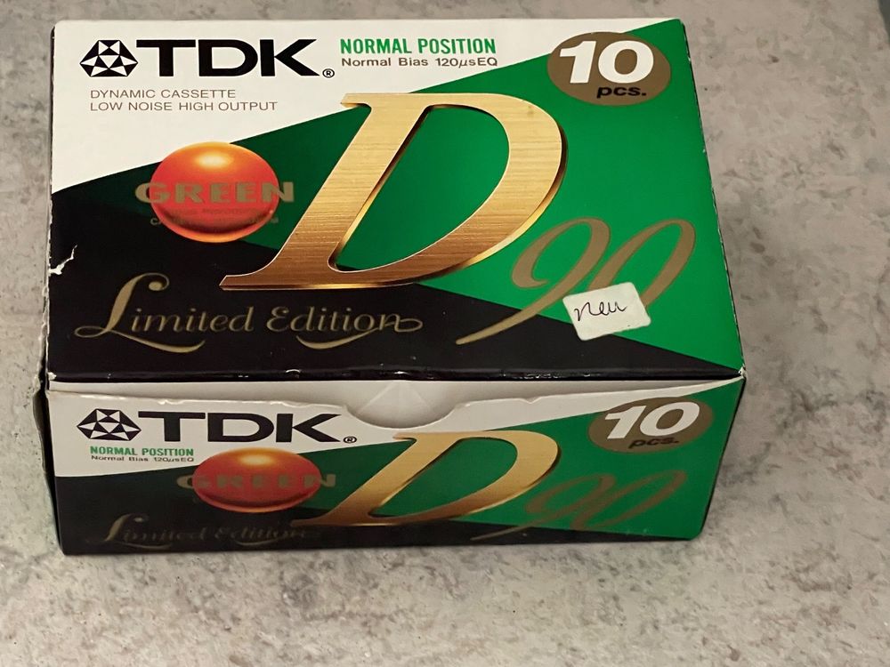 10 Stück TDK D-90 GEA Green LIMITED EDITION (Neu (gemäss Beschreibung)) in Kaiseraugst für CHF ...
