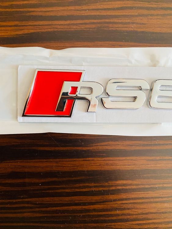Audi RS6 Emblem, Schriftzug, Logo NEU in Rot/Chrom | Kaufen auf Ricardo