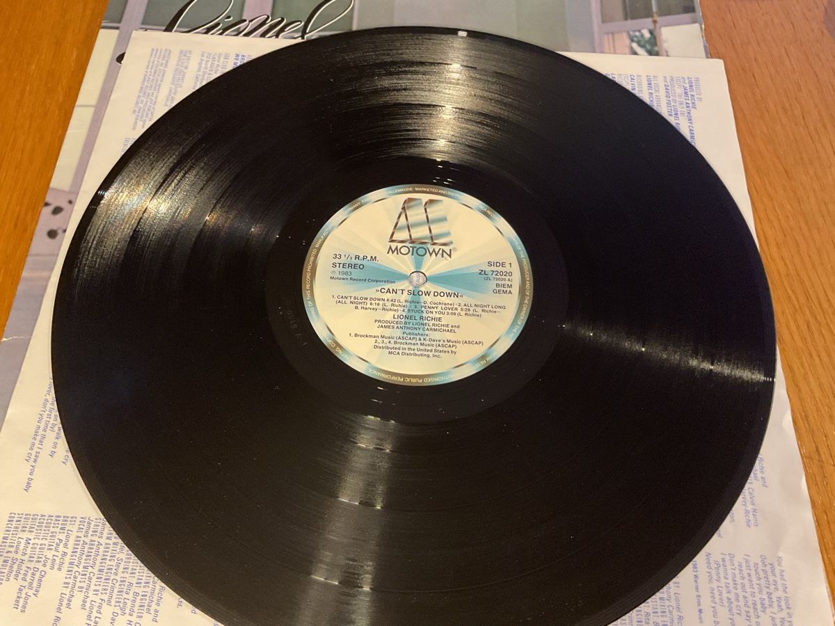 Lionel Richie - Can't Slow Down LP - Top Zustand! (Gebraucht) in ...