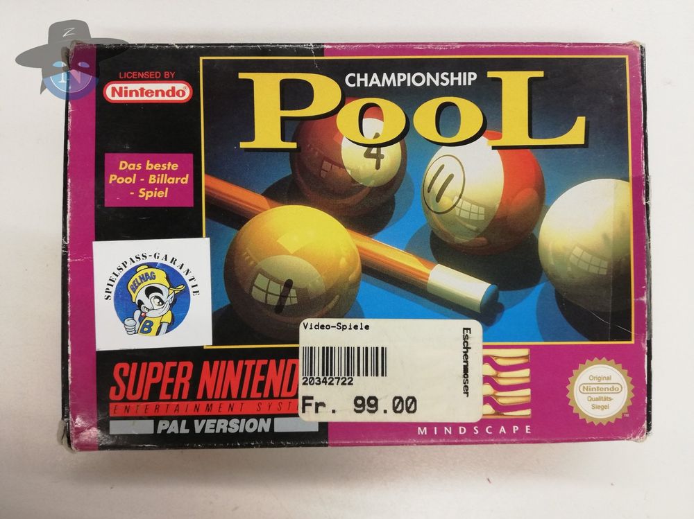 Pool Championship inkl. Poster ! / Super Nintendo SNES (Gebraucht) in ...
