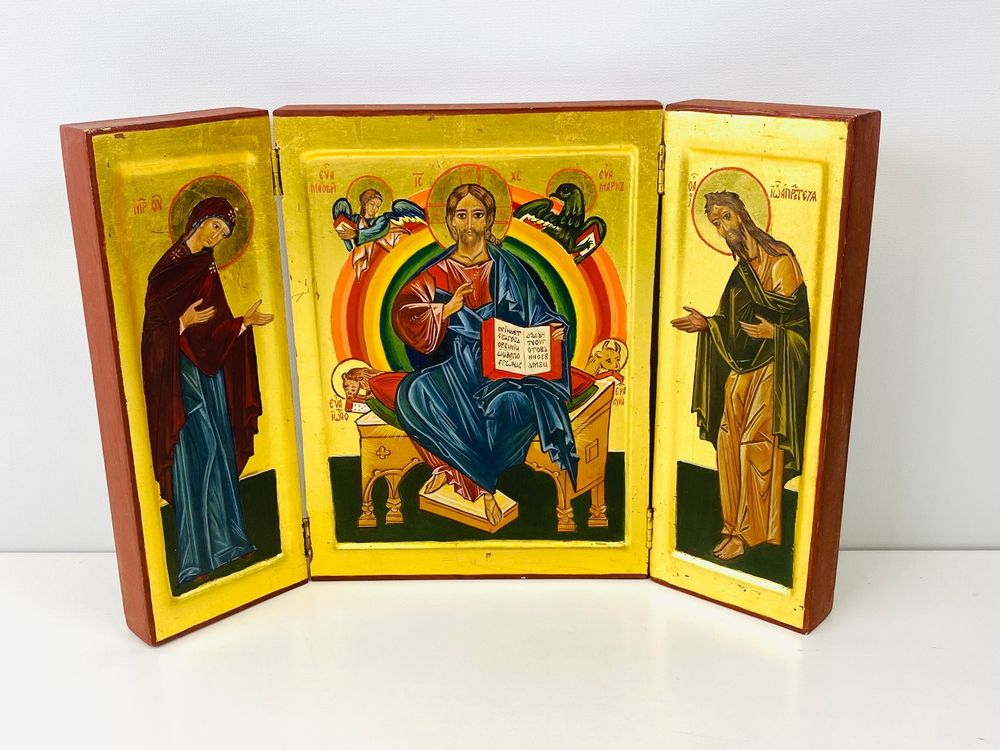Heilige Christliche Tryptych Ikone aus Holz (Gebraucht) in Zürich für ...