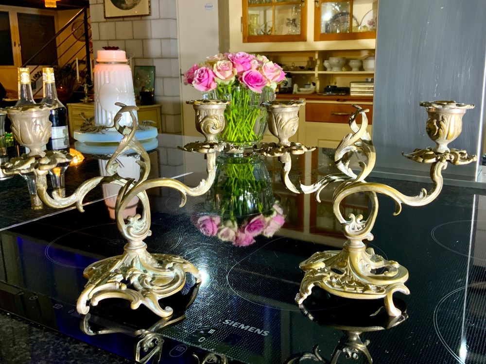 JUGENDSTIL 2 KERZENLEUCHTER BRONZE FRANKREICH UM 1900 (Gebraucht) in Biglen für CHF 31 – mit ...