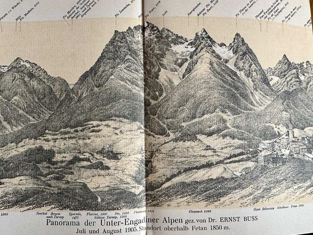 Ernst Hess: Panorama der Unter-Engadiner Alpen 1905 | Kaufen auf Ricardo