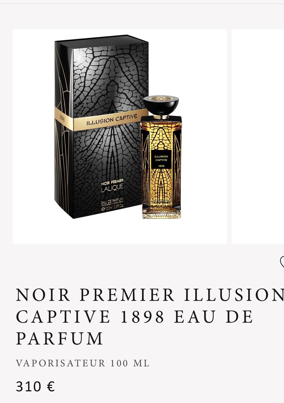 Lalique Illusion Captive 1895 Parfum, neu im Lackkistchen (Neu und ...