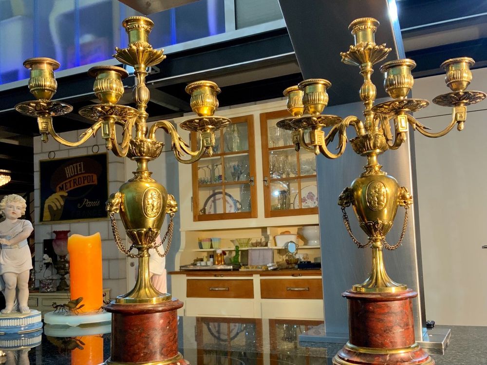 JUGENDSTIL PAAR KERZENLEUCHTER BRONZE (Gebraucht) in Biglen für CHF 816 – mit Lieferung auf ...