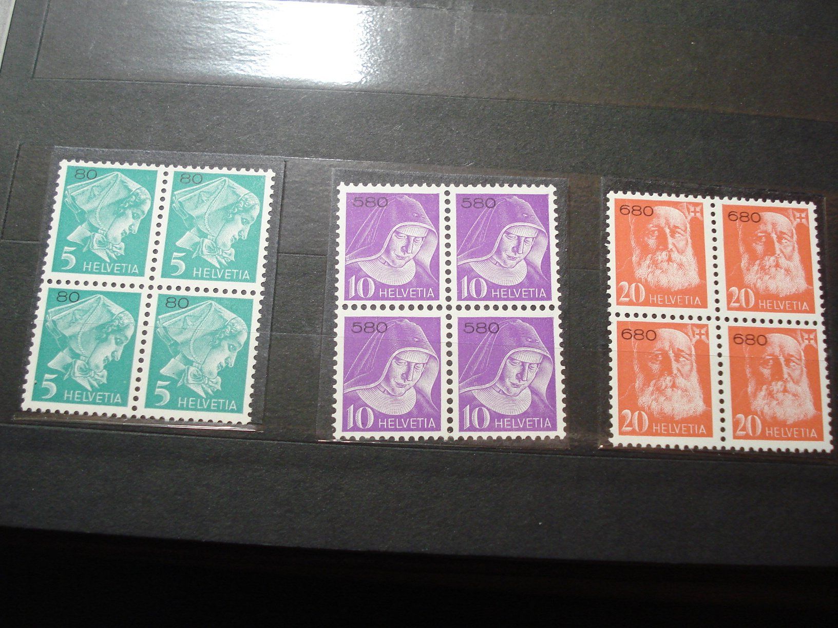 Satz 4erblocks Portofreiheitsmarke Porträts, **, ohne Nummer (Gebraucht ...