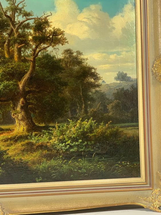 Georg Engelhardt (1823-1883) Waldszene mit Tiere Gemälde (Gebraucht) in ...