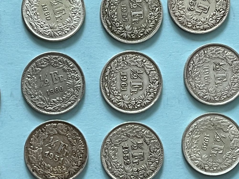 40 pièces de 50 centimes suisse en argent | Kaufen auf Ricardo