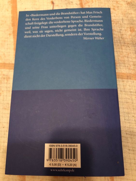 Max Frisch - Biedermann und die Brandstifter (Gebraucht) in ...