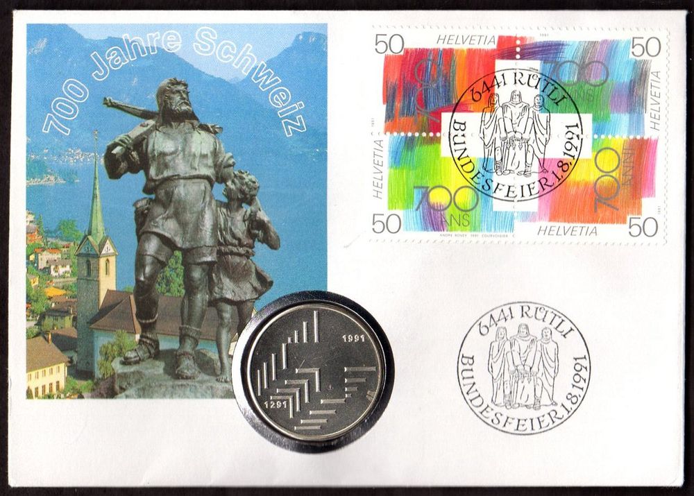 Silber 20-Franken Numisbrief, 700 Jahre Schweiz | Kaufen auf Ricardo
