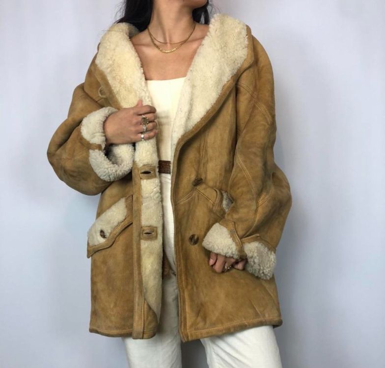 Cappotto Shearling vintage in pelle scamosciata taglia 44 (Usato) a Zug ...