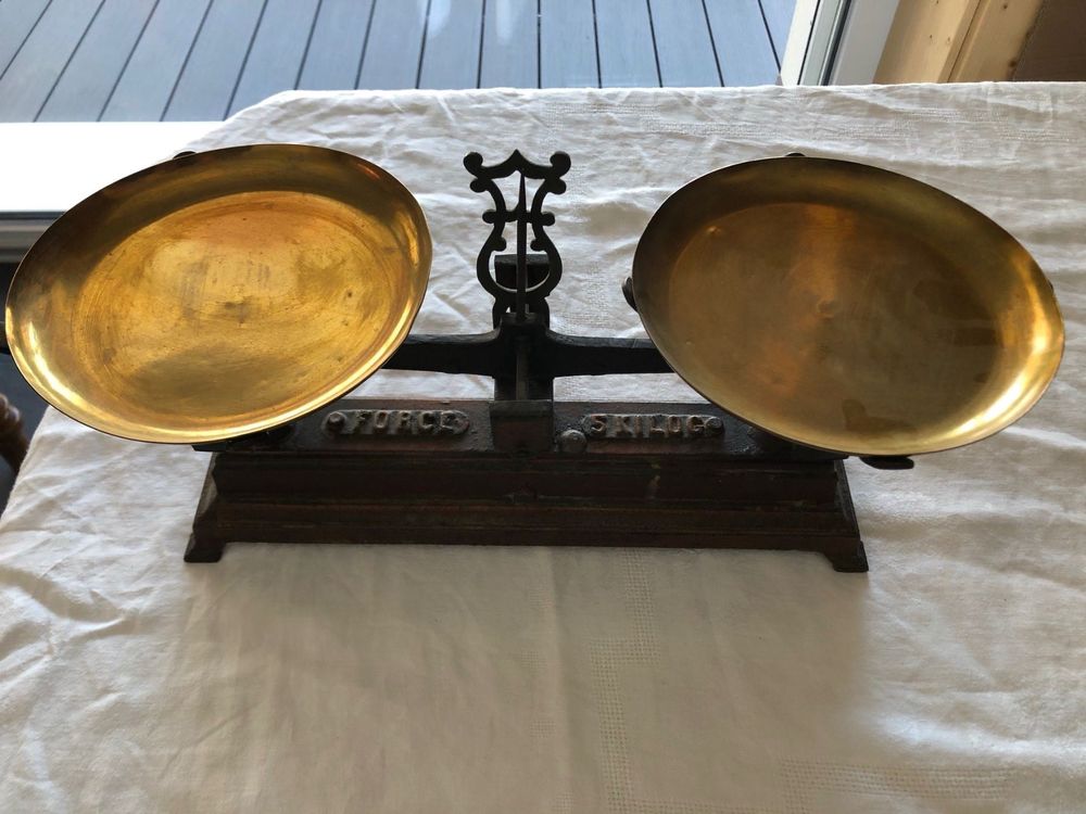 Balance ancienne avec poids | Kaufen auf Ricardo
