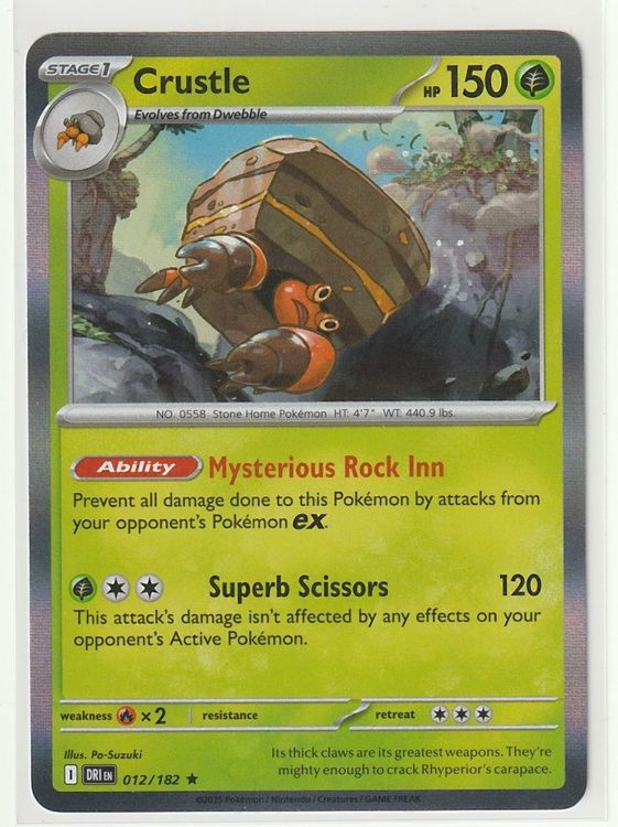 Pokémon Crustle (012/182), SV Destined Rivals (Neu (gemäss Beschreibung ...