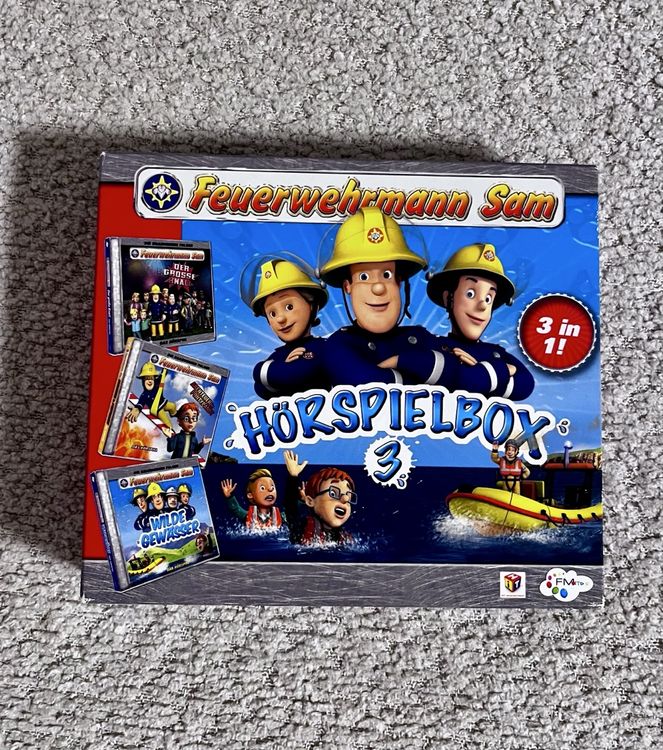 Feuerwehrmann Sam Hörspielbox - 3 in 1 CD-Box Top Zustand (Neu und ...