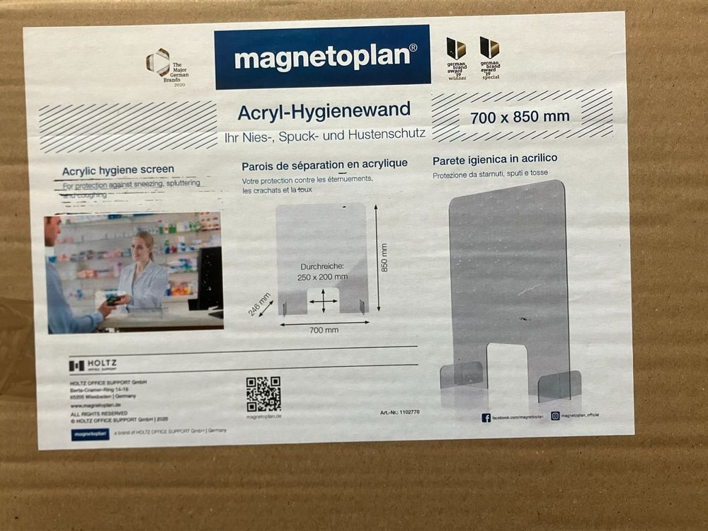 Acryl Hygienewand in OVP (Neu und originalverpackt) in Frick für CHF 29 ...
