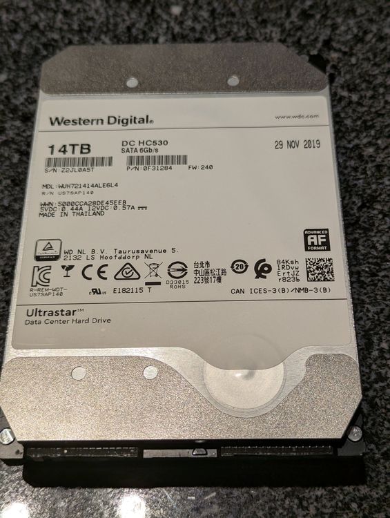 Western Digital WD 14 TB HDD (DC HC530) (Gebraucht) in Lufingen für CHF ...