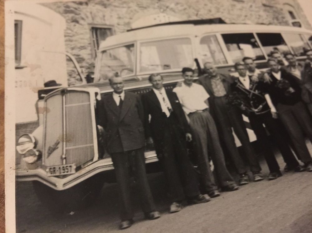 Postkarte Postauto PTT GR 1957 SAURER (Gebraucht) in Malans GR für CHF 9 – mit Lieferung auf ...