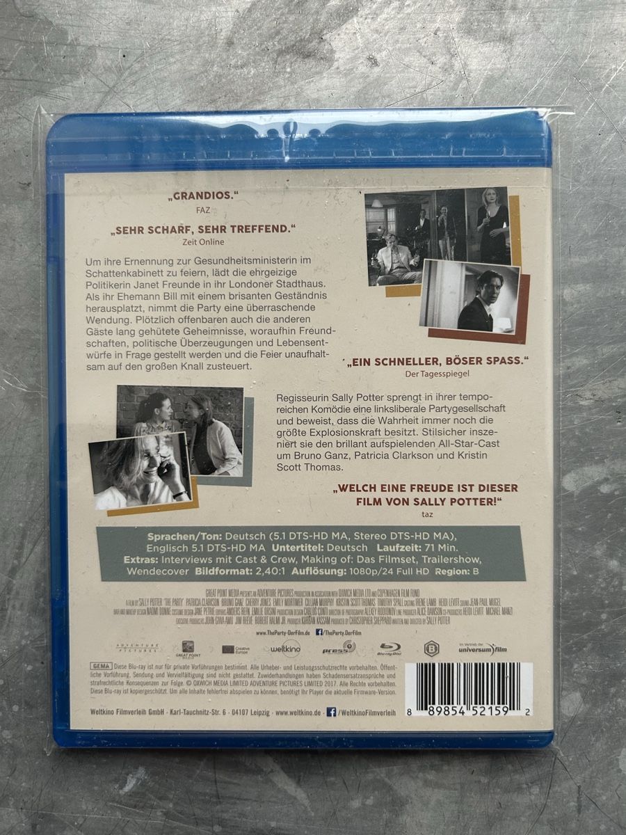 The Party - Bluray - Drama, Komödie [2017] (Gebraucht) in Winterthur ...