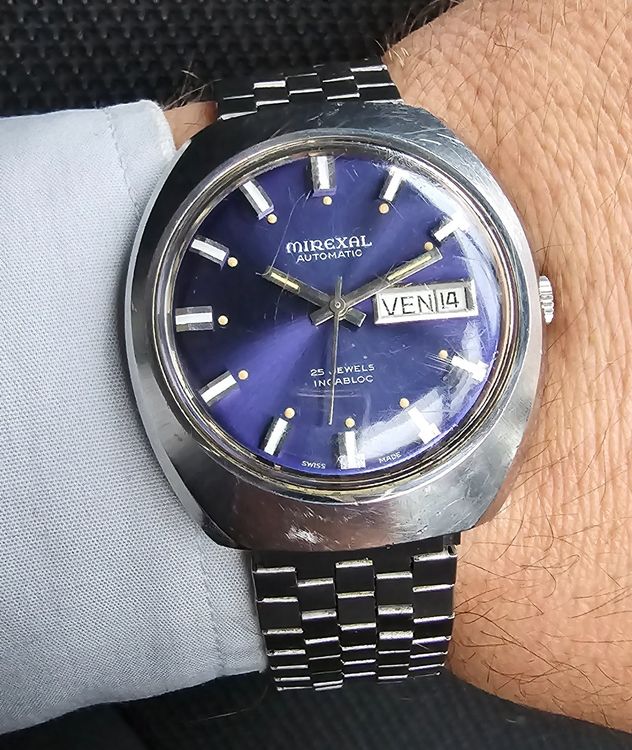 MIREXAL AUTOMATIC 25 JEWELS INCABLOC DAY-DATE | Kaufen auf Ricardo