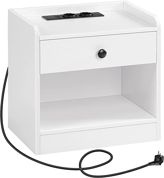 Nachttisch mit USB Ladestation Beistelltisch mit Schublade (Neu (gemäss Beschreibung)) in ...
