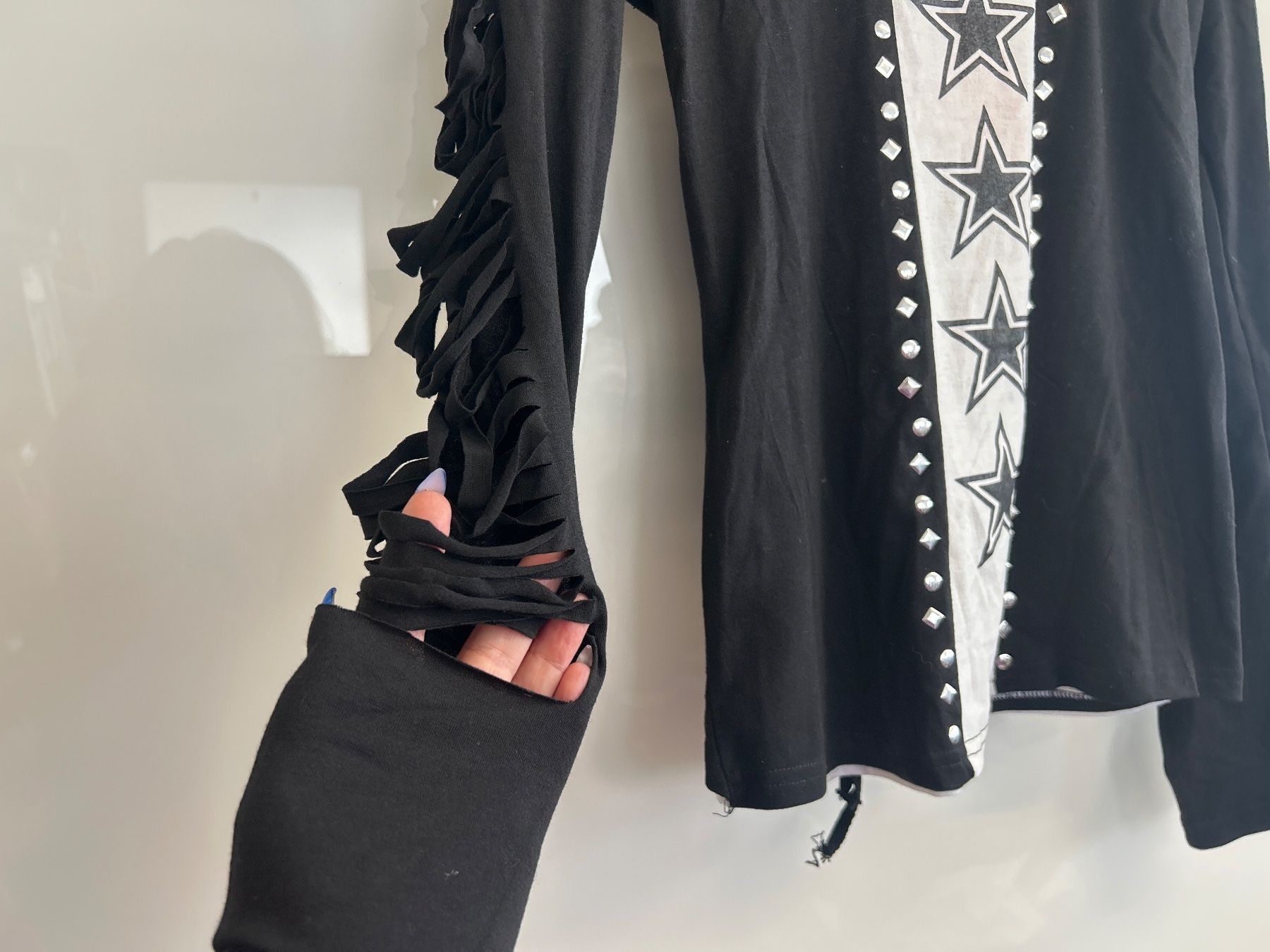 Shirt Langarm Pink Cool Rockig Destroyed Look Gr M NEU (Neu und ...