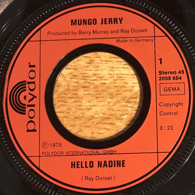 MUNGO JERRY - HELLO NADINE | Kaufen auf Ricardo