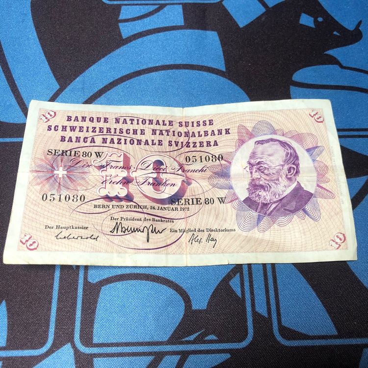 Alte schweizer 10 Note von 1978 (Gebraucht) in Diepoldsau für CHF 7 ...